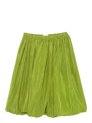 A.M.G. Gathered Balloon-hem Skirt - Green