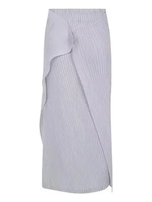Issey Miyake Pleated Maxi Skirt - Grey