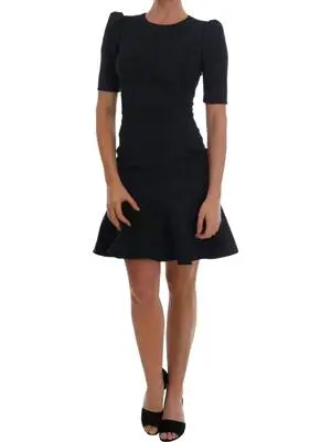 Dolce & Gabbana Short-sleeve Puff Sleeve Mini Dress - Black