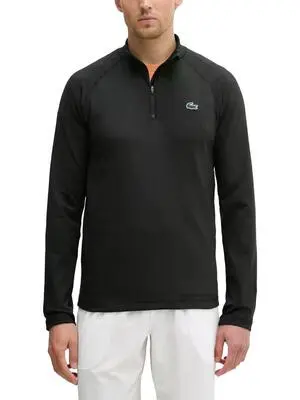 Lacoste Half-zip Sweatshirt With Logo Patch - Black
