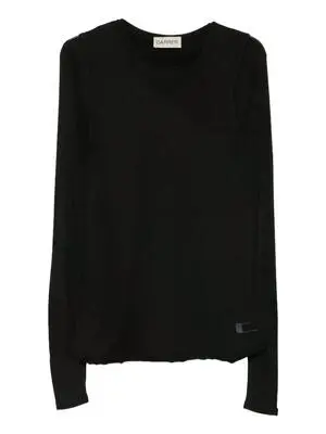 CARRER Doria Double-layer T-shirt And Vest Set - Black