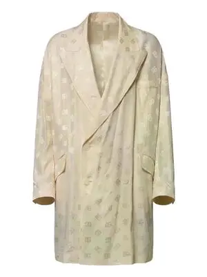 DOLCE & GABBANA Monogram-pattern Double-breasted Blazer