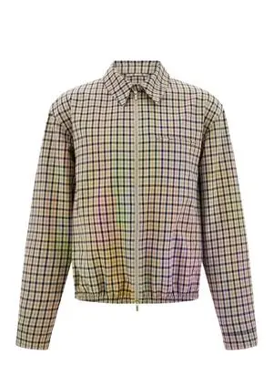 FERRAGAMO Checked Bomber Jacket - Neutrals