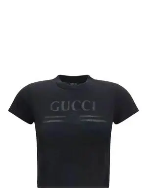 GUCCI Gucci Logo-Print Cropped T-Shirt