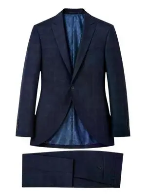ROBERTO VINCENTI Check-pattern Button-detail Suit - Blue