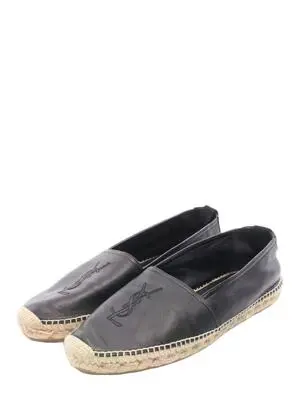 Saint Laurent Cassandra Logo Detail Espadrilles - Black