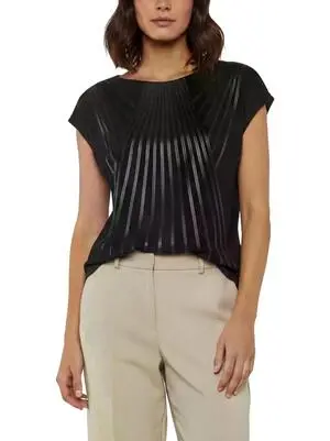 Escada Manresa Leather-detail T-shirt - Black