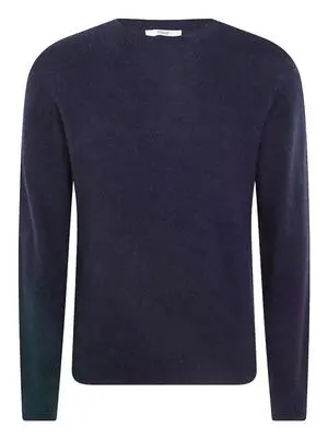 NUUR Fine Knit Crew-neck Sweater - Blue