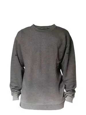 Dolce & Gabbana Distressed Logo Embroidered Sweatshirt - Grey