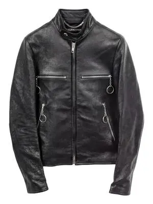 Balenciaga Single Riders Jacket - Black