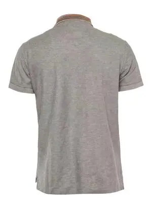 Burberry Icon-stripe Polo Shirt - Grey