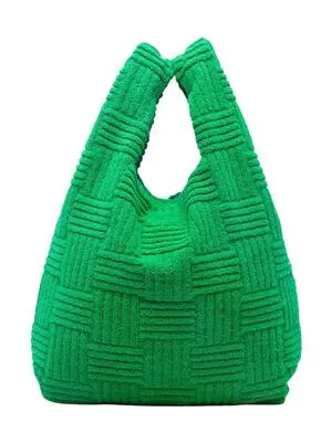 Bottega Veneta Terry Cloth Shopping Tote Bag - Green