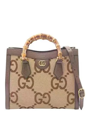 Gucci Medium Bamboo Diana Satchel - Neutrals