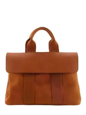 Hermès Toile And Swift Valparaiso Pm Handbag - Orange