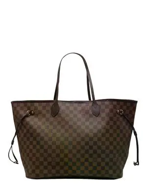 LOUIS VUITTON 2009 Damier Ebene Neverfull Gm Tote Bag - Brown