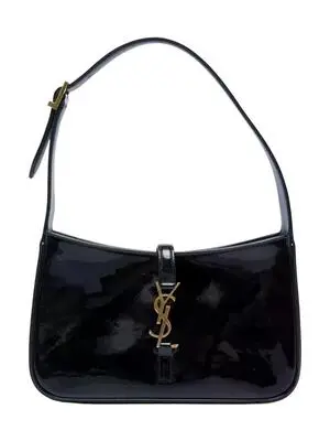 Saint Laurent Patent Le 5 A 7 Shoulder Bag - Black