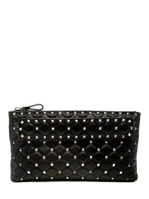 Valentino Garavani Rockstud Spike Clutch Bag - Black