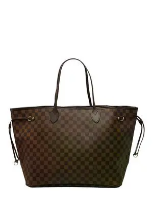 LOUIS VUITTON 2009 Damier Ebene Neverfull Gm Tote Bag - Brown
