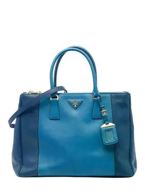 Prada Saffiano Lux Satchel - Blue