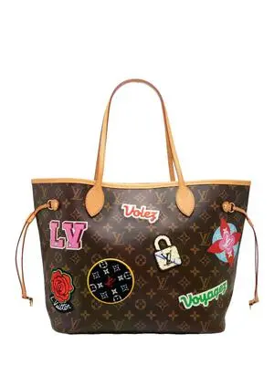 LOUIS VUITTON Monogram Patches Neverfull Mm Tote Bag - Brown