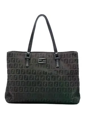 Fendi Zucchino Canvas Tote Bag - Brown