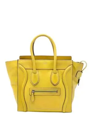 Celine Micro Luggage Tote Bag - Yellow