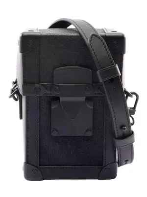 LOUIS VUITTON Taurillon Vertical Trunk Wearable Wallet Shoulder Bag - Black
