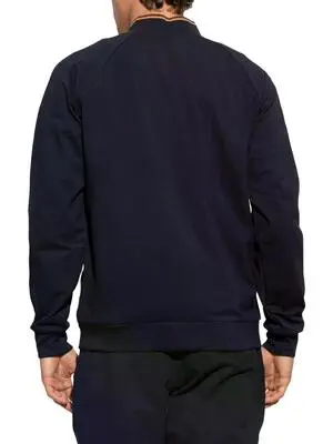 Paul Smith Artist Stripe Trim Zip-up Jacket - Blue