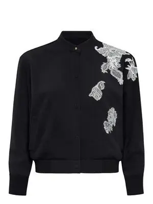 Hellessy Lazlo Lace Appliqué Shirt - Black