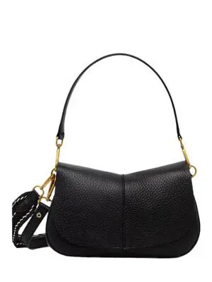 GIANNI CHIARINI Helena Round Grained-leather Tote Bag - Black