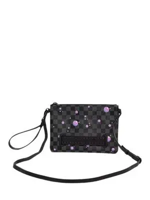 SPRAYGROUND Checkered Shark Mouth Clutch Bag - Black