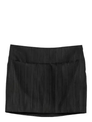 DONDUP Pinstripe Mini Skirt - Black