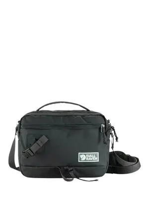 Fjallraven Logo Patch Messenger Bag - Black