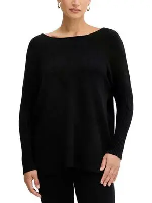 HAVEONE Ribbed-sleeve Trousers And Sweater Set - Black