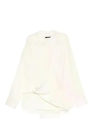 SONGZIO Draped Layered Shirt - Neutrals