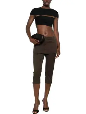 Cult Gaia Brett Cut-out Cropped Top - Black