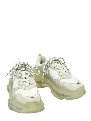 Balenciaga Triple S Panelled Sneakers - White