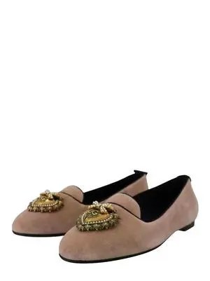 DOLCE & GABBANA Dolce & Gabbana Devotion Embellished Velvet Loafers