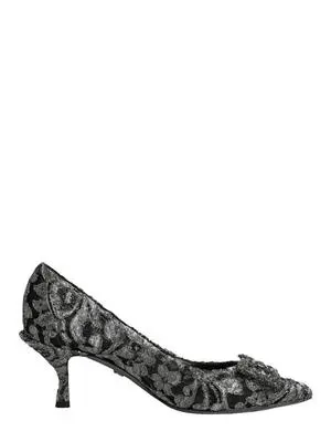 DOLCE & GABBANA Dolce & Gabbana Amore Crystal-Embellished Floral Lace Pumps