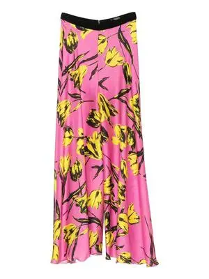 HANITA Fuchsia Floral Print Palazzo Pants - Pink