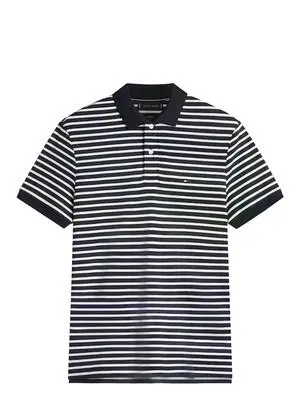 Tommy Hilfiger Striped-patterned Polo Shirt - Black
