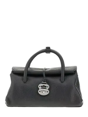 ZANELLATO Dotta Small Grain Leather Tote Bag - Black