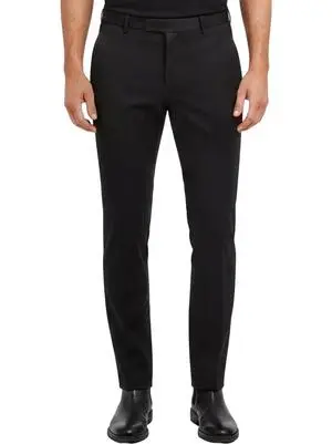 Saint Laurent Formal Straight-leg Wool Trousers - Black