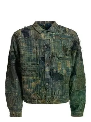 Kapital Boro Patchwork Denim Jacket - Blue
