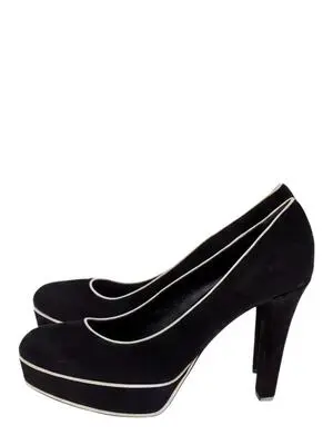 Gucci Suede Platform Pumps - Black