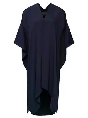 MAISON MARGIELA V-neck Kimono Sleeve Midi Dress - Blue