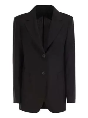 Max Mara Single-breasted Long-sleeve Blazer - Black