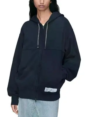 MAISON MARGIELA Graphic Print Zip-up Hoodie - Blue