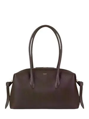 Yuzefi Brioche Pebble-grained Leather Tote Bag - Brown