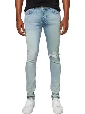 Amiri Distressed Slim-fit Jeans - Blue